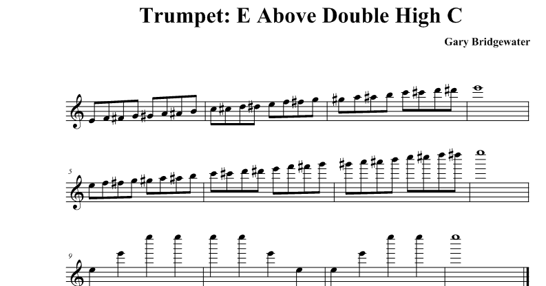 Trumpet: Trumpet: E Above Double High C